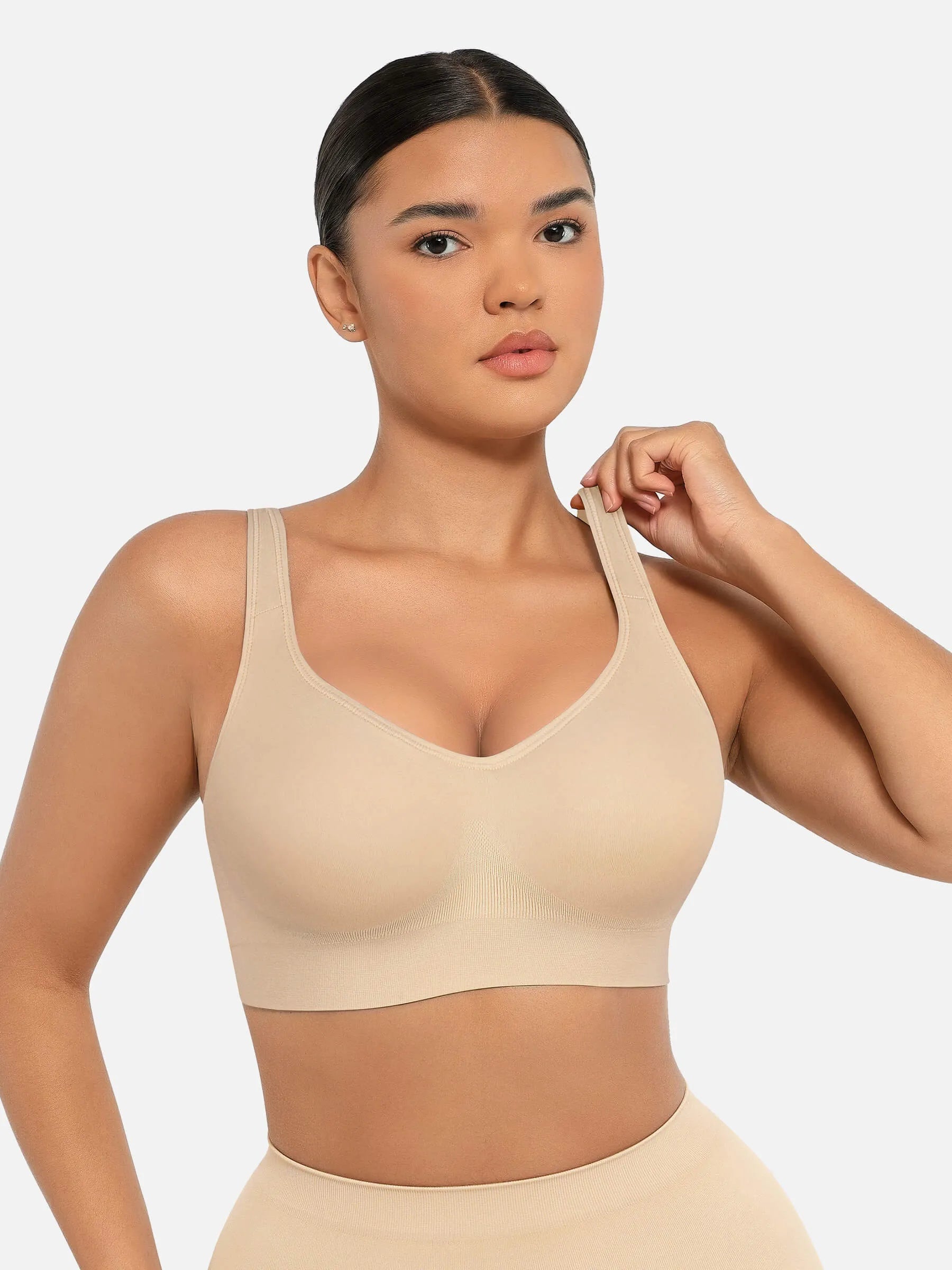 Built-in Soft Cups Full Coverage Wireless Bras | Feelingirl