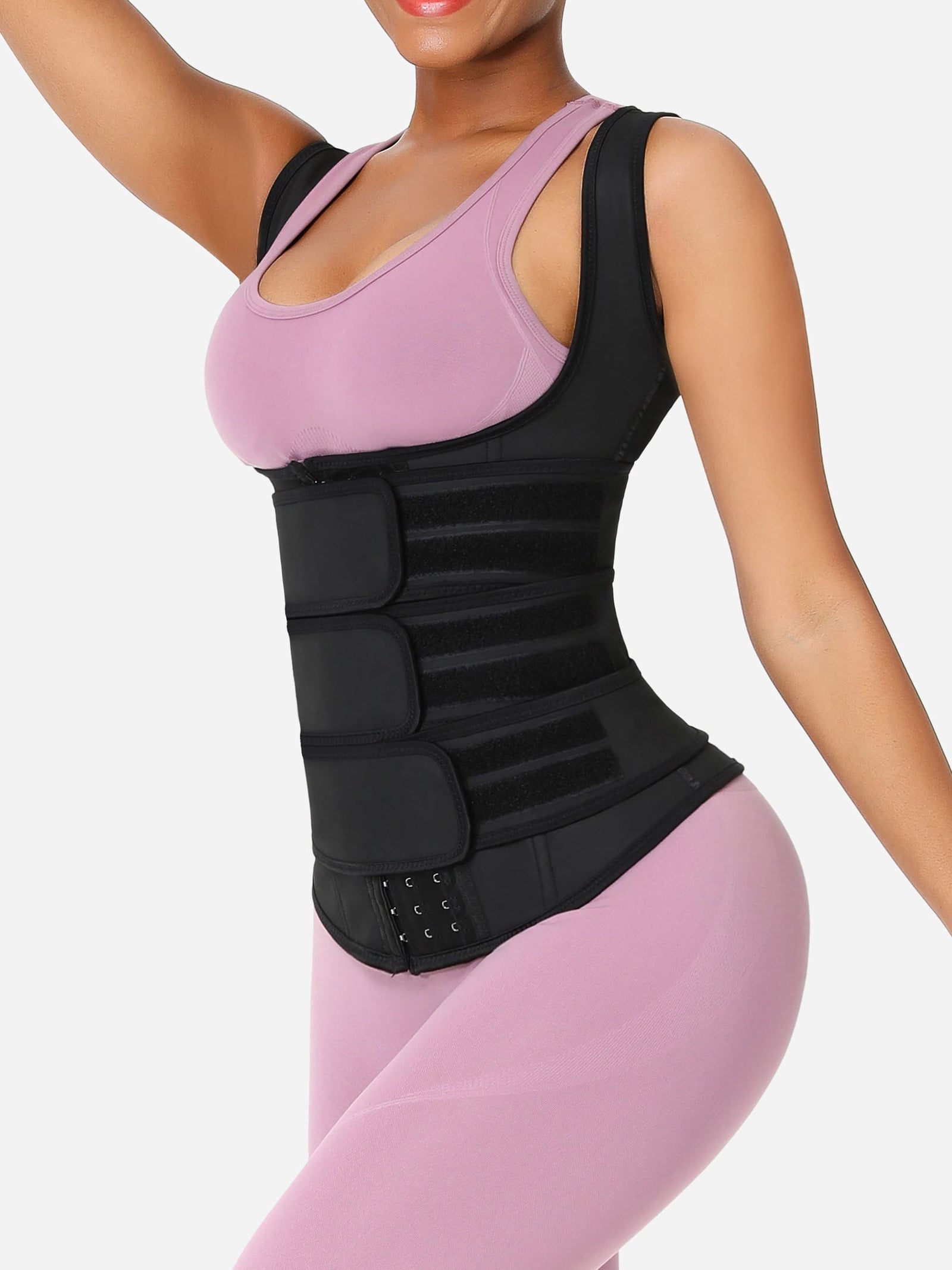 Triple Belt Rubber Vest Sport Girdle Waist Trainer | Feelingirl